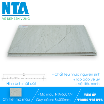 Tấm nhựa ốp tường vân đá NTA 50077-1 - Vansannhua
